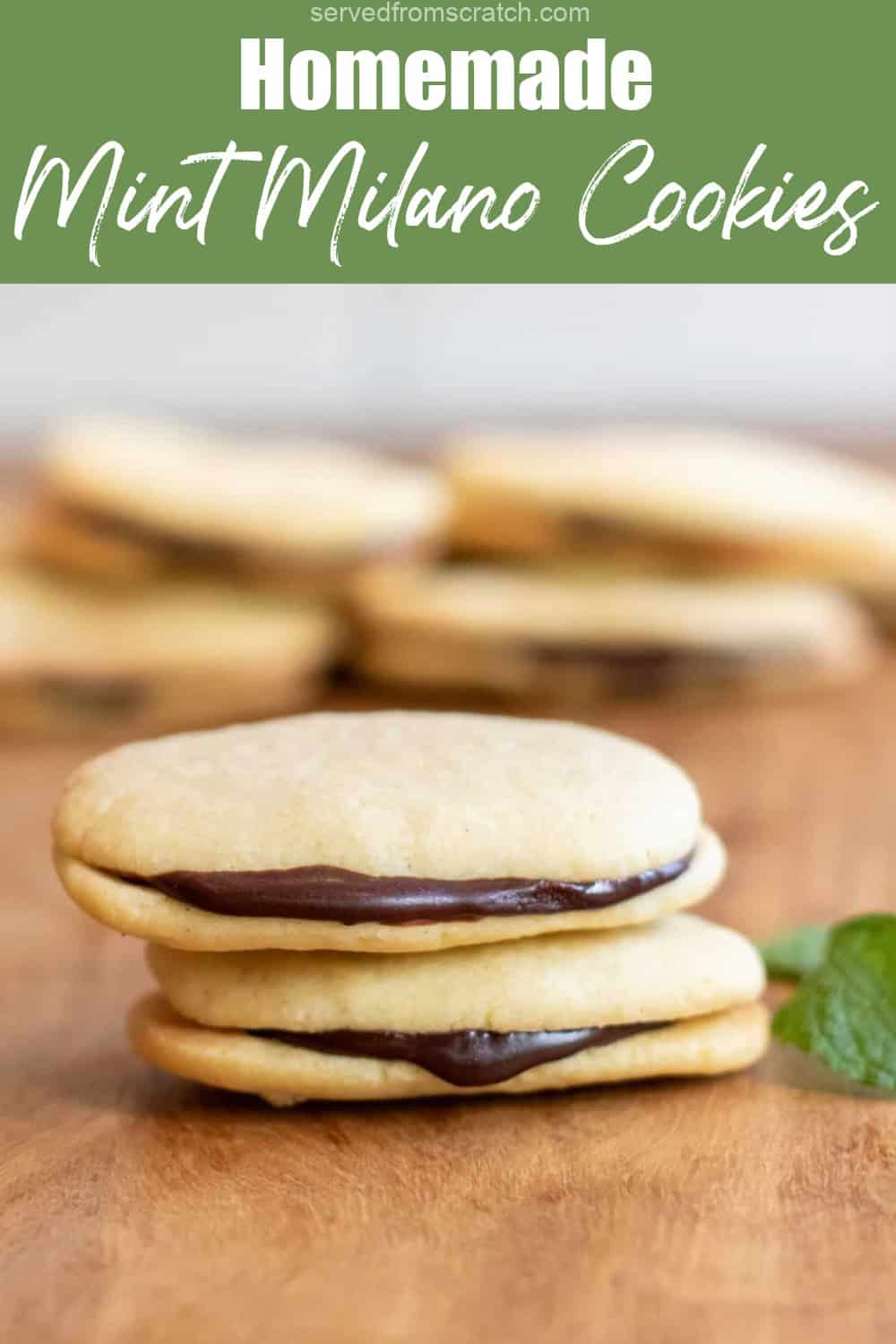 Homemade Mint Milano Cookies - Served From Scratch