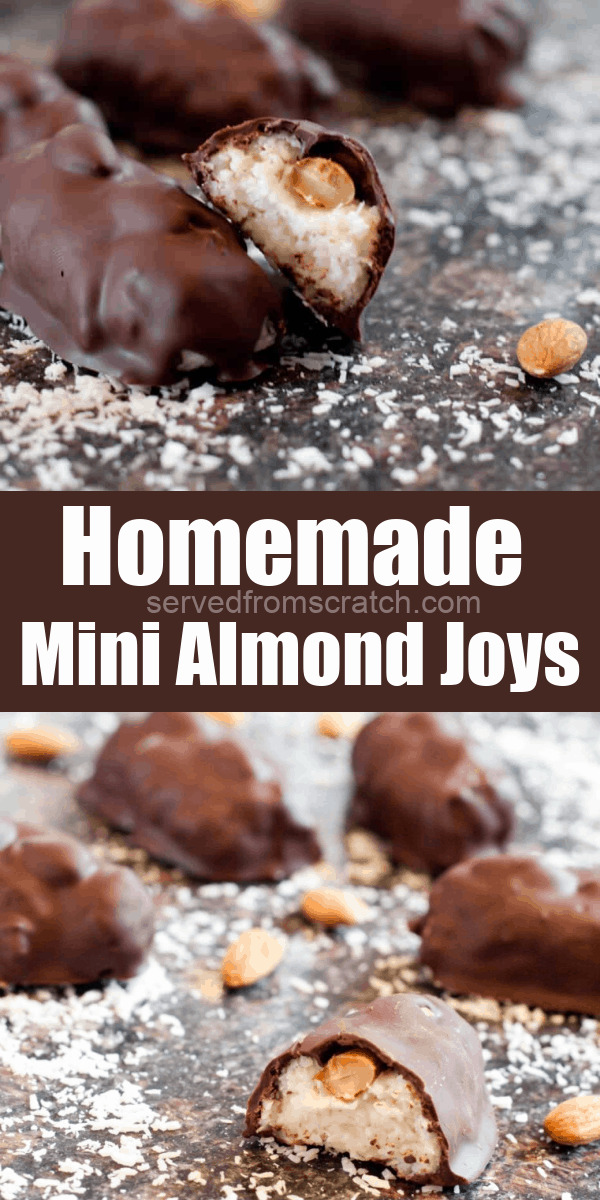 Homemade Mini Almond Joys - Served From Scratch