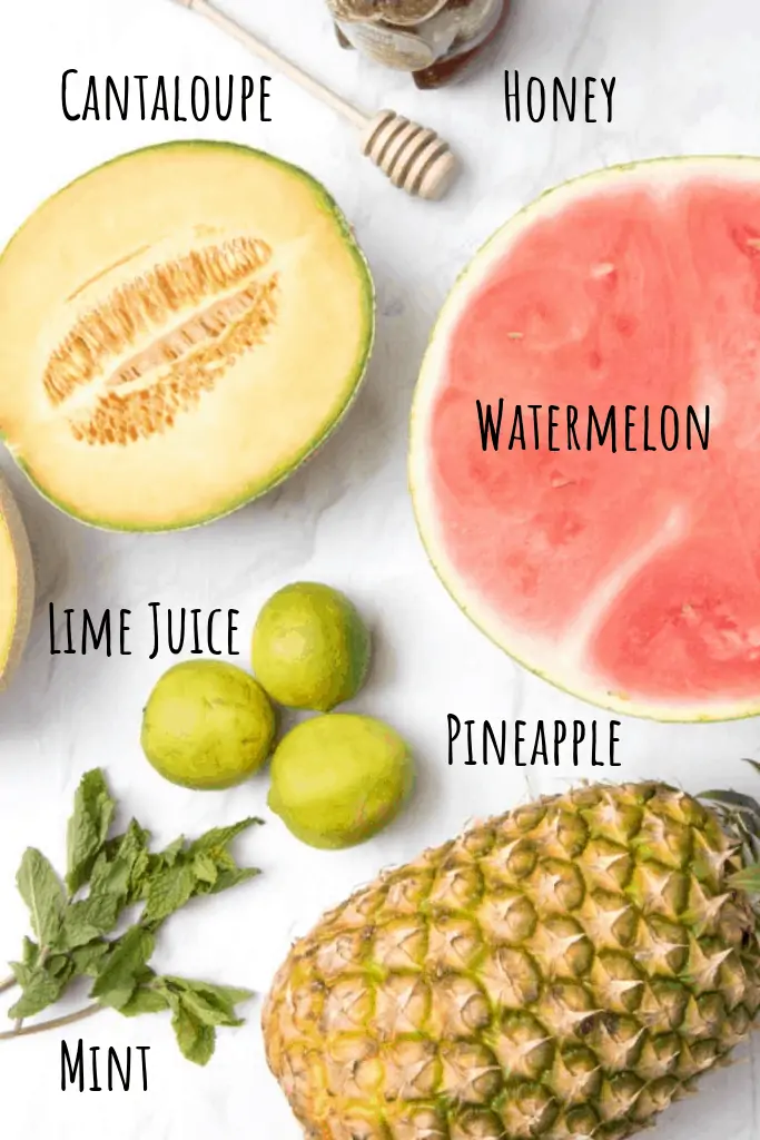 Pineapple Melon Mint Salad - Served From Scratch