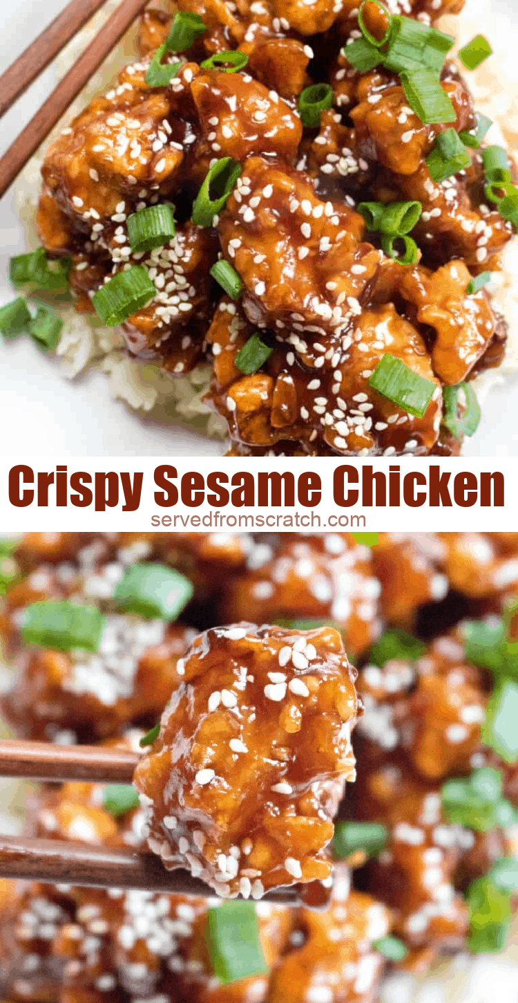 Homemade Crispy Sesame Chicken - Served From Scratch