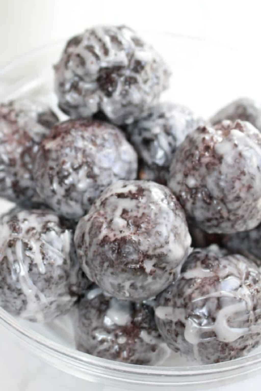 Glazed Chocolate Munchkins (Donut Holes) - Served From Scratch
