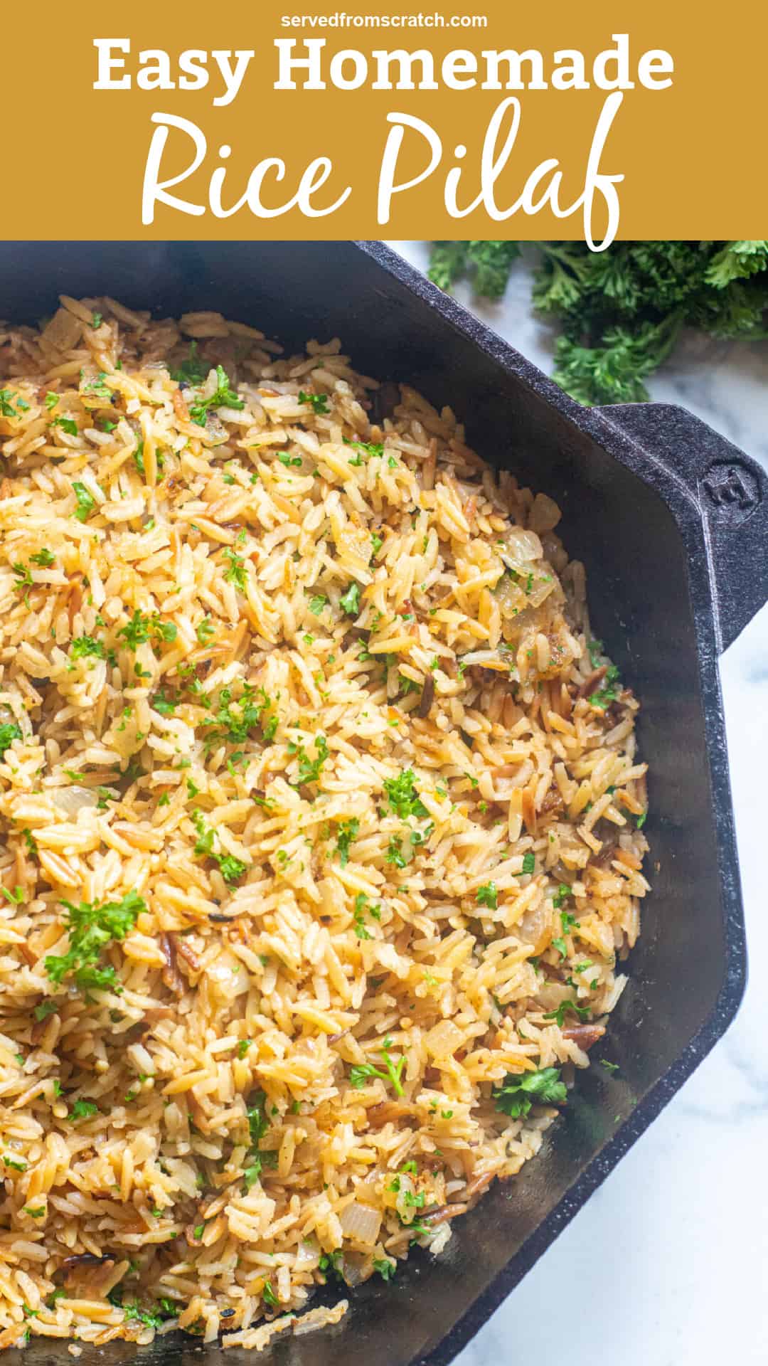 Easy Homemade Rice Pilaf - Served From Scratch