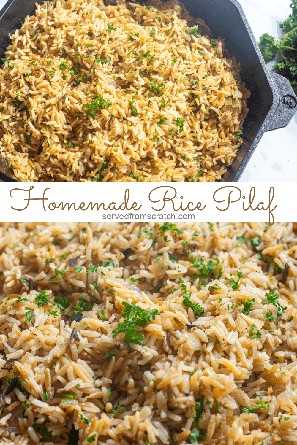 Easy Homemade Rice Pilaf Served From Scratch