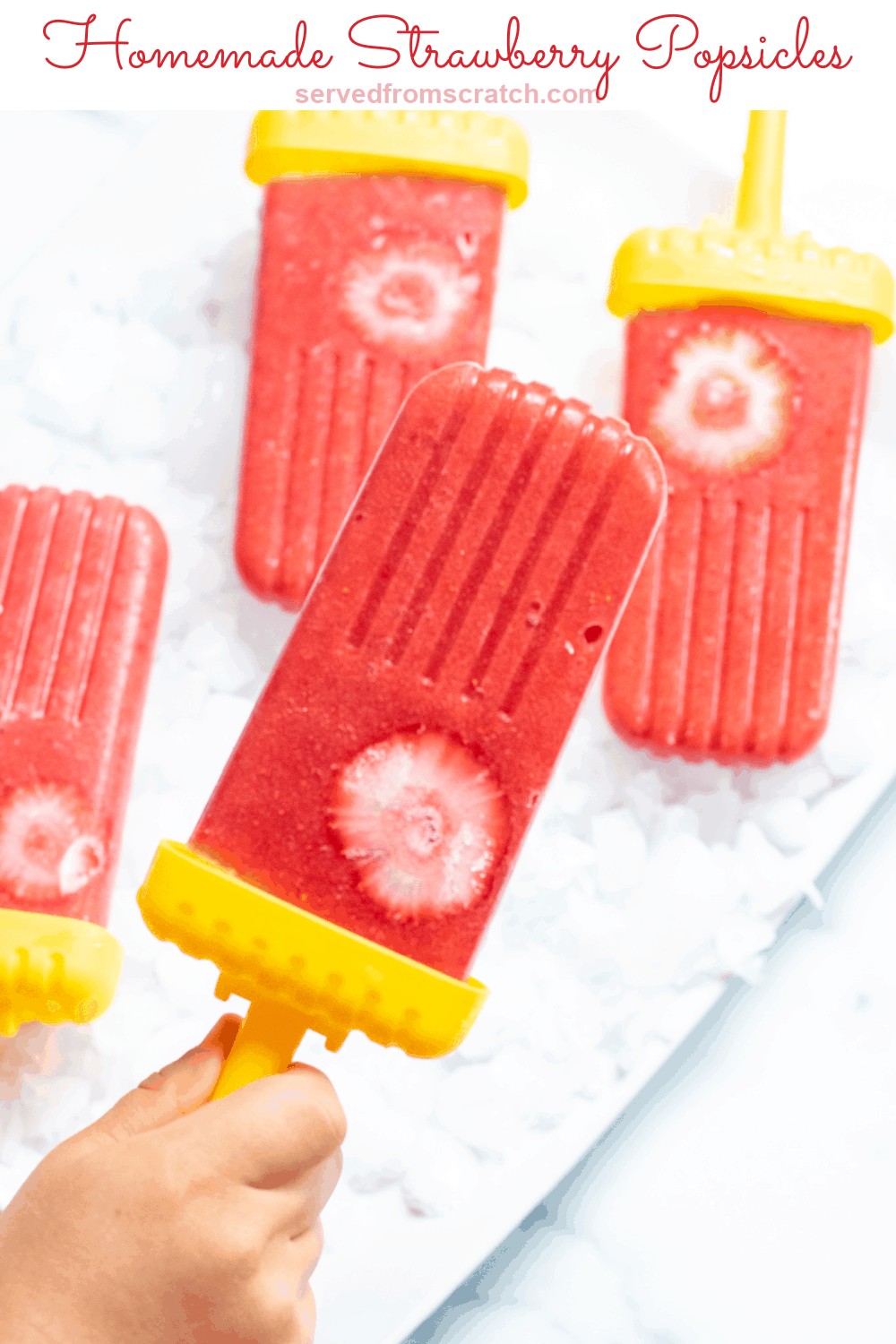 Strawberry Chia Seed Popsicles - Served From Scratch