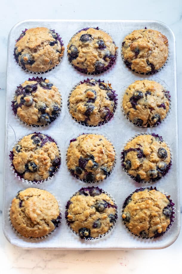 Healthy Blueberry Muffins - Served From Scratch