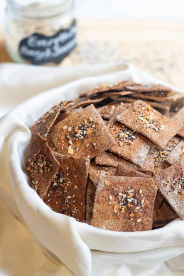 Everything Bagel Rye Crackers - Served From Scratch