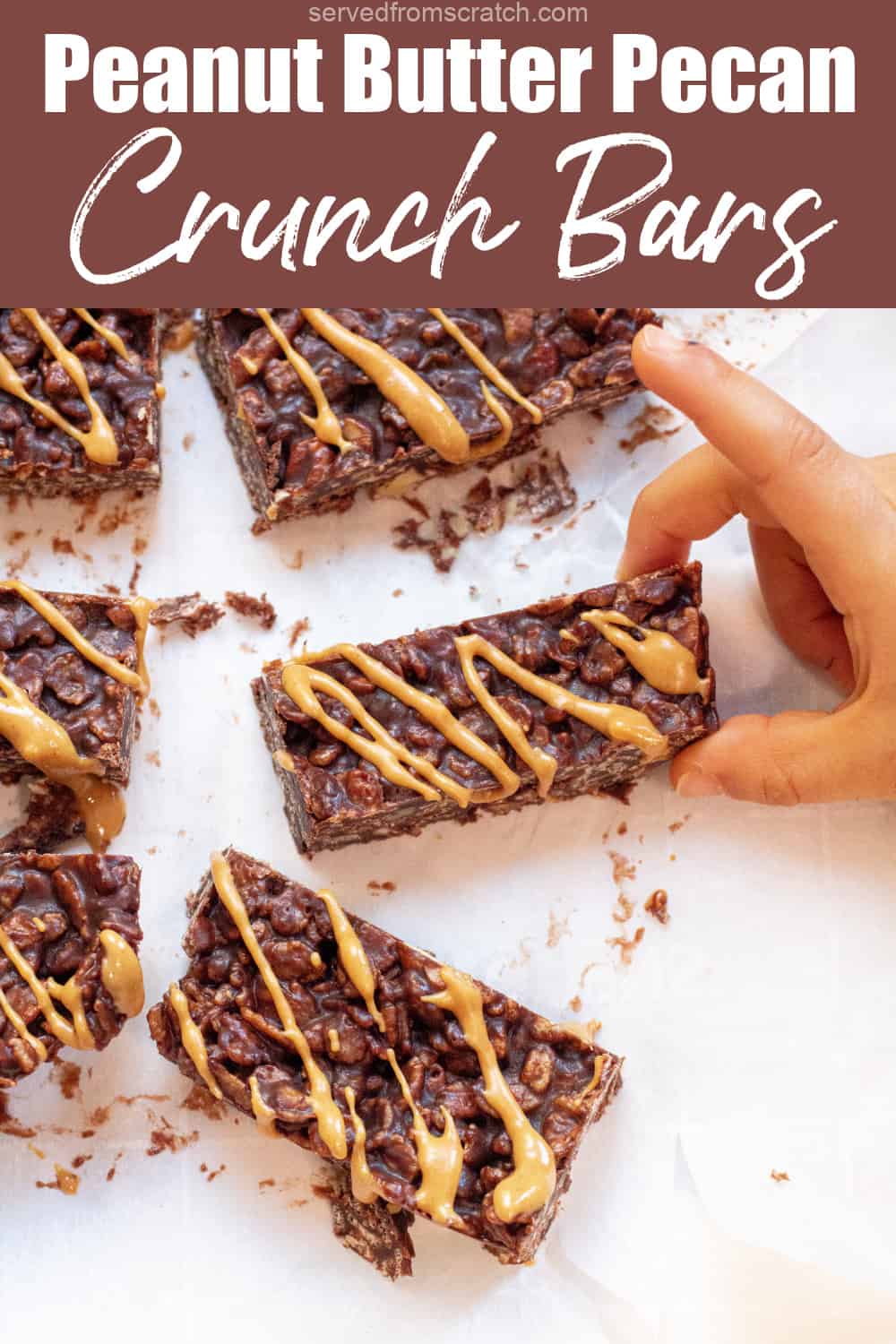 Peanut Butter Pecan Crunch Bars - Served From Scratch