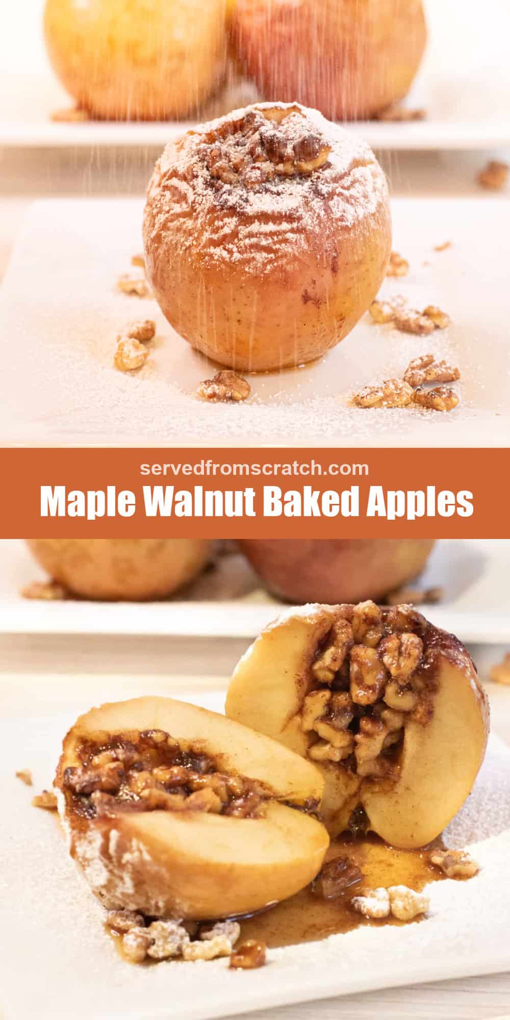 Maple Walnut Baked Apples - Served From Scratch