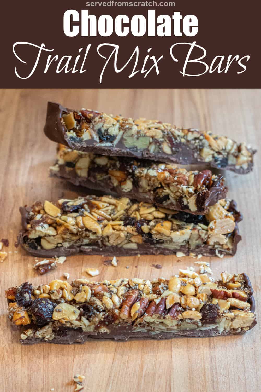 Chocolate Trail Mix Bars - Served From Scratch