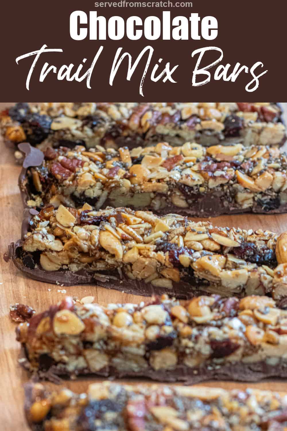 Chocolate Trail Mix Bars - Served From Scratch