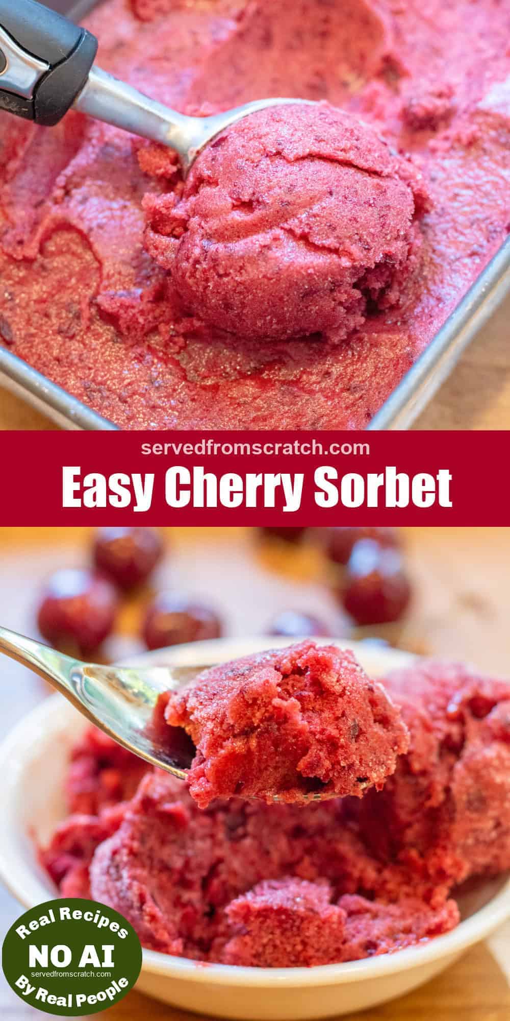 Easy Cherry Sorbet - Served From Scratch