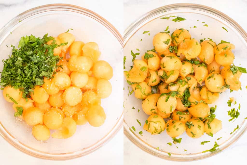 Baked Prosciutto Melon Cups - Served From Scratch