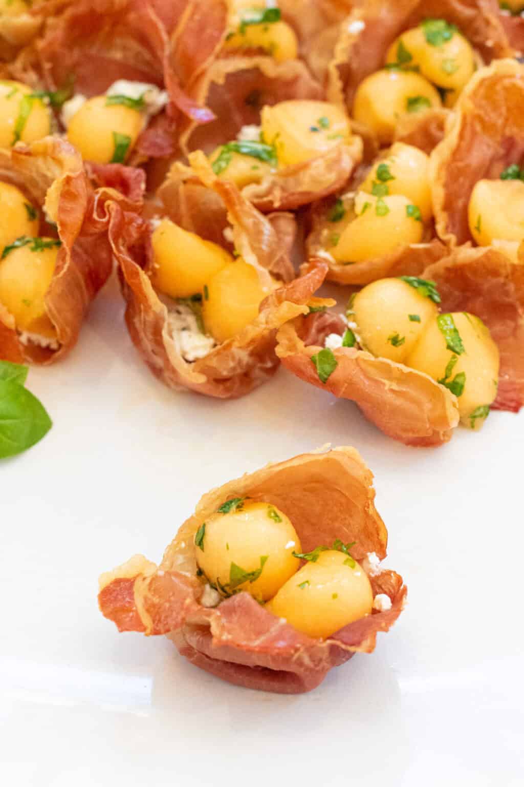 Baked Prosciutto Melon Cups - Served From Scratch
