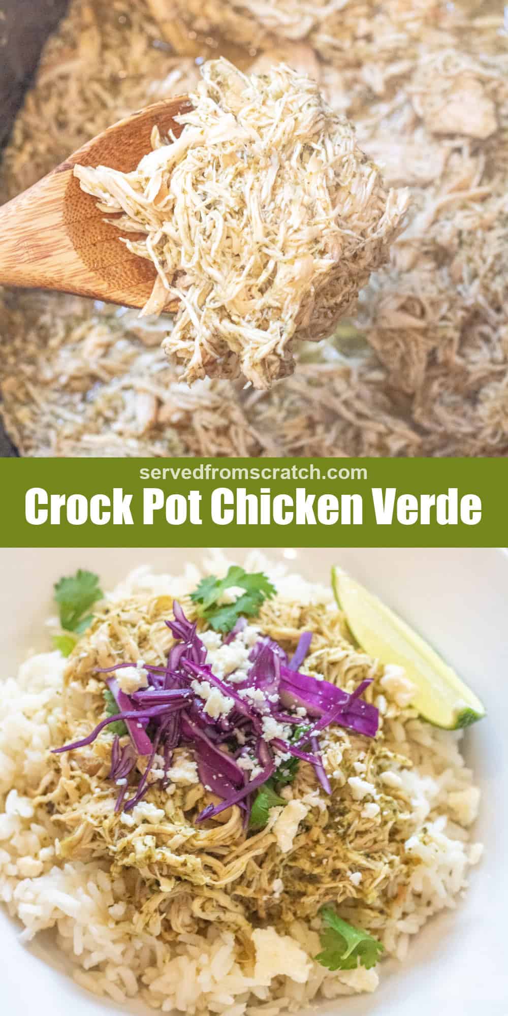 Crock Pot Salsa Verde Chicken - Served From Scratch