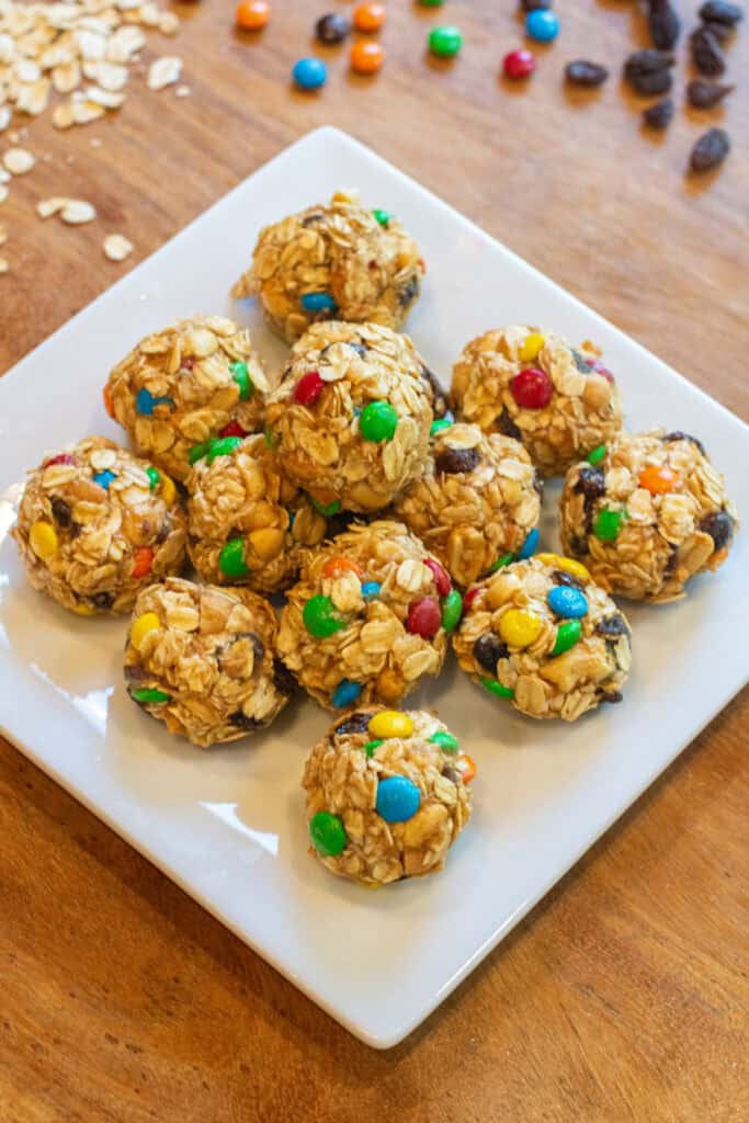No Bake Trail Mix Energy Balls - Served From Scratch
